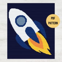 Digital Space Shuttle Crochet Pattern, DIY Space Ship Toy, Space ...