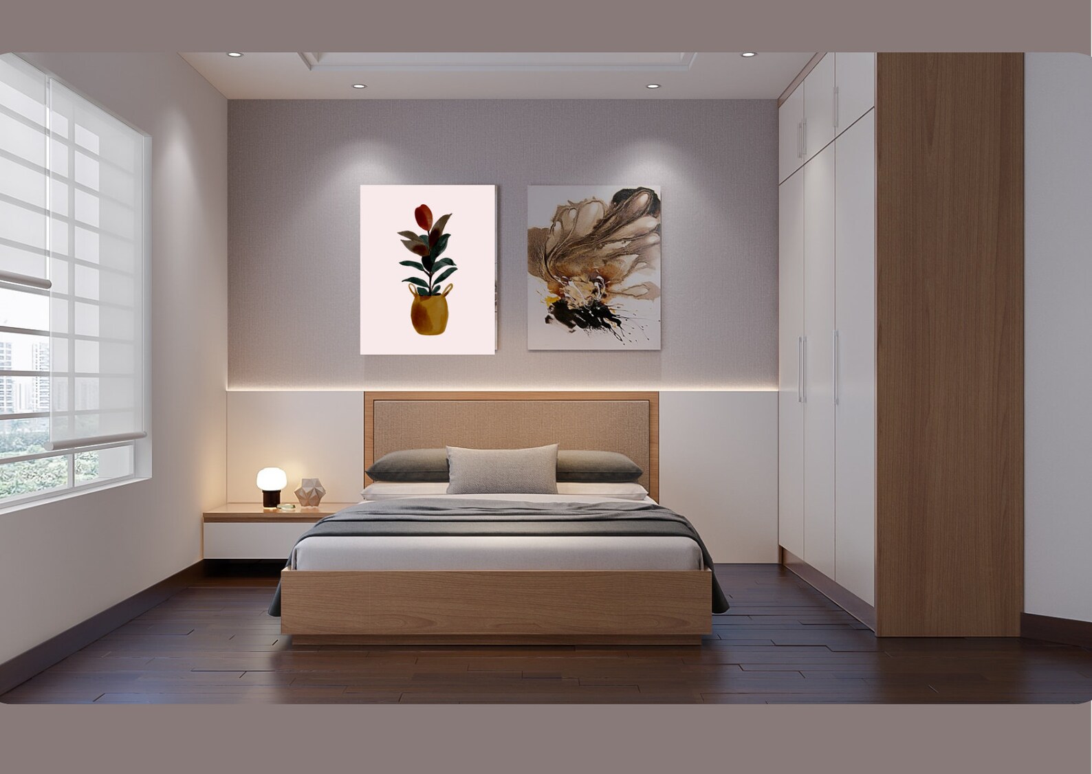 Plant Watercolor Abstract Aesthetic Canvas Print - Etsy