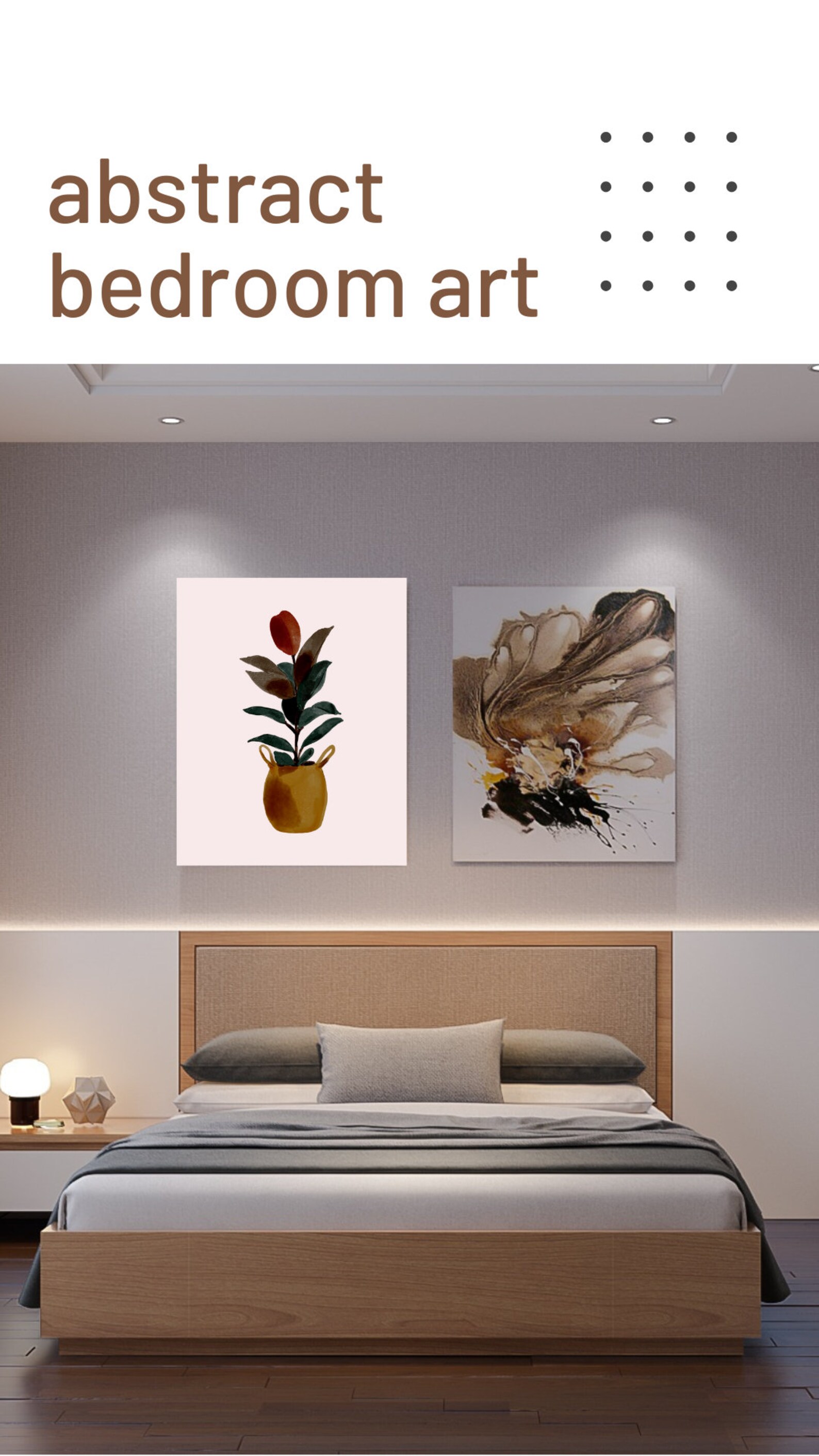 Plant Watercolor Abstract Aesthetic Canvas Print - Etsy