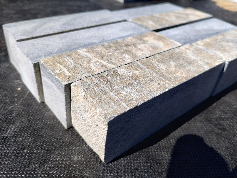8 Pcs Soapstone Set 4"x1.5"x1.5" Blocks Blanks Raw Virginia Steatite ...