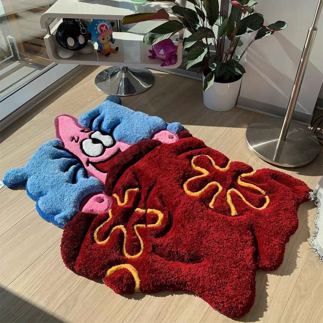 Spongebob Squarepants Handwoven Patrick Star Rug - Etsy