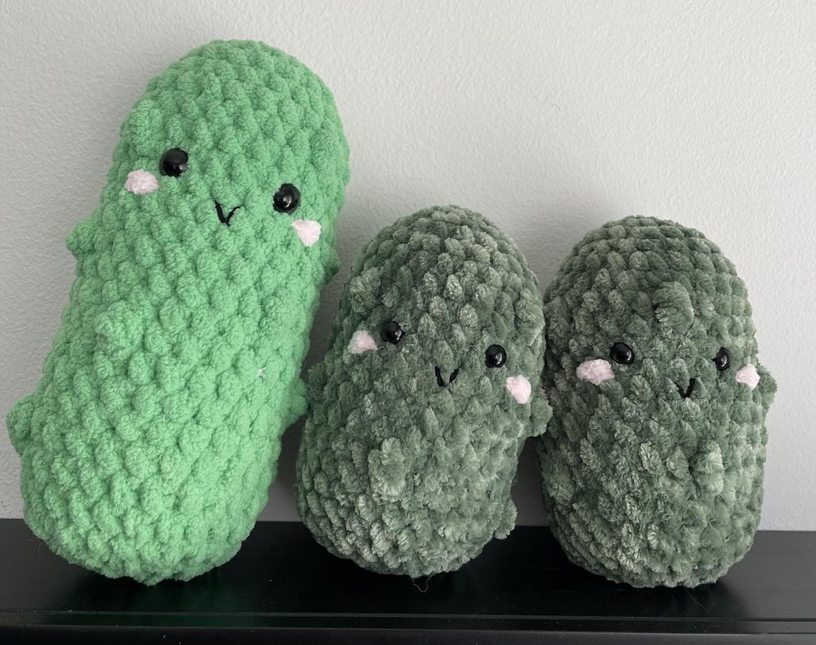 Crochet Handmade Pickle Plushie - Etsy