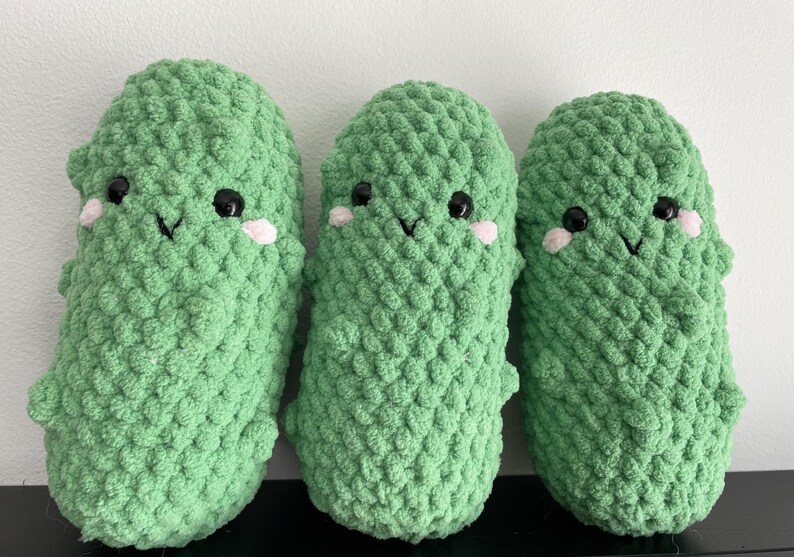 Crochet Handmade Pickle Plushie - Etsy
