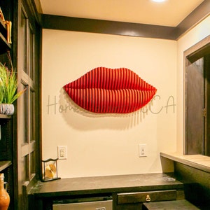 Parametric Stylish Lips 3D Wall Art Large Lips Wall Hangings Acrylic ...