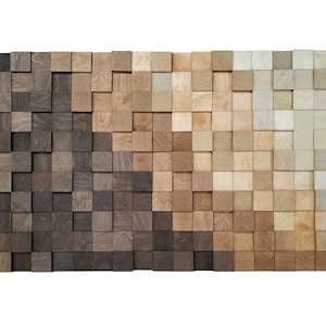 Wooden Wall Tiles, Cube Panel | Architectural Wooden Tiles | Living ...