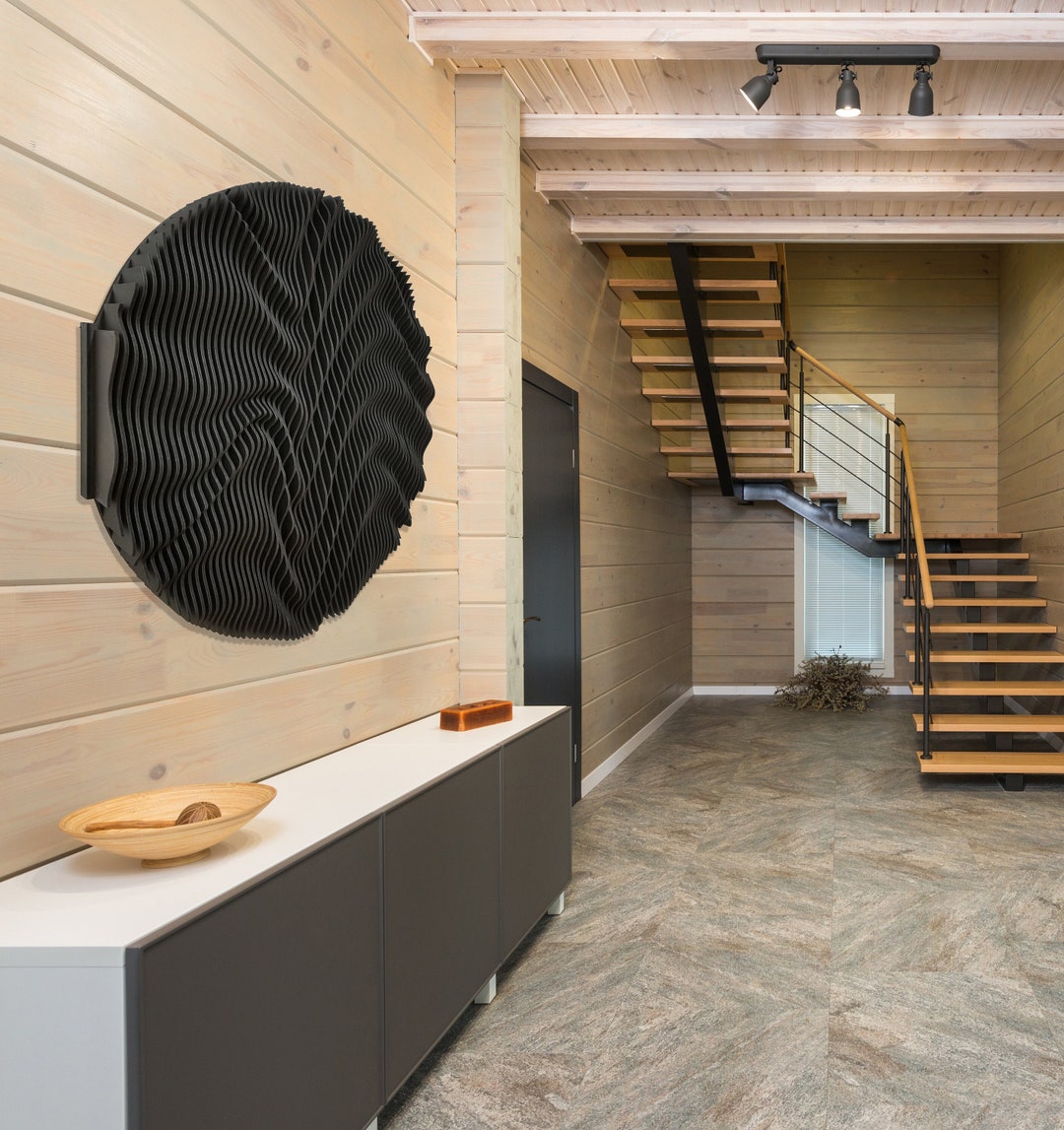 Round Parametric Wall Decor| Circle Wall Decor | 3D Handcrafted Large ...