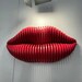 Parametric Stylish Lips 3D Wall Art Large Lips Wall Hangings Acrylic ...