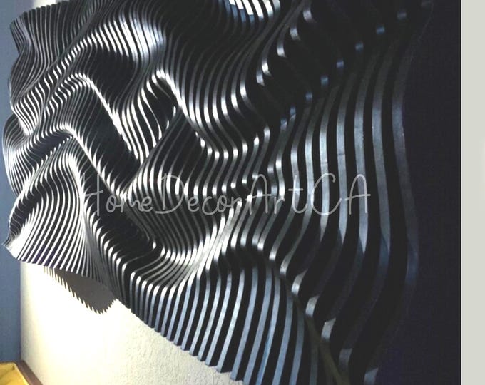 Acoustic Panel - White Sound Diffuser - Large 3D Wood Wall Art - Music ...