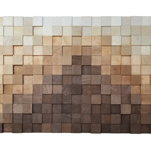 Wooden Wall Tiles, Cube Panel | Architectural Wooden Tiles | Living ...