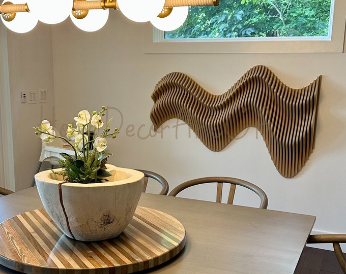 Parametric Wall Art Wood Wall Decor Parametric Design Wood Wall Art ...
