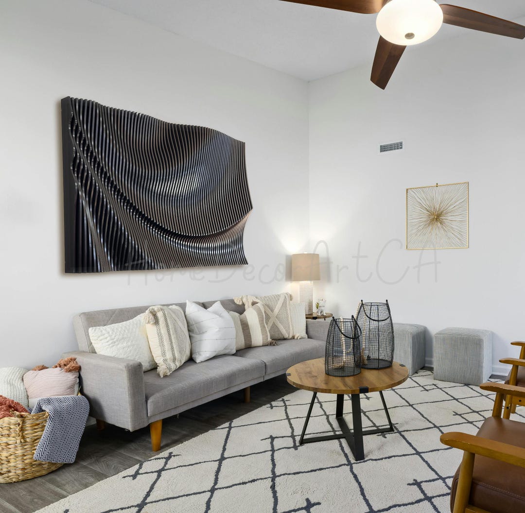 Parametric Wall Decor, 3D Acoustic Panel Wall Art| Handcrafted Large ...