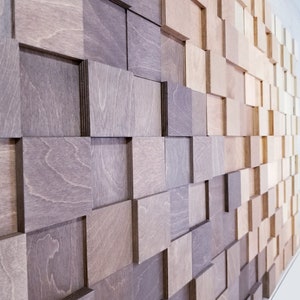 Wooden Wall Tiles, Cube Panel | Architectural Wooden Tiles | Living ...
