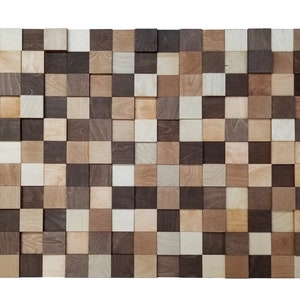 Wooden Wall Tiles, Cube Panel | Architectural Wooden Tiles | Living ...