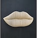 Parametric Stylish Lips 3D Wall Art Large Lips Wall Hangings Acrylic ...