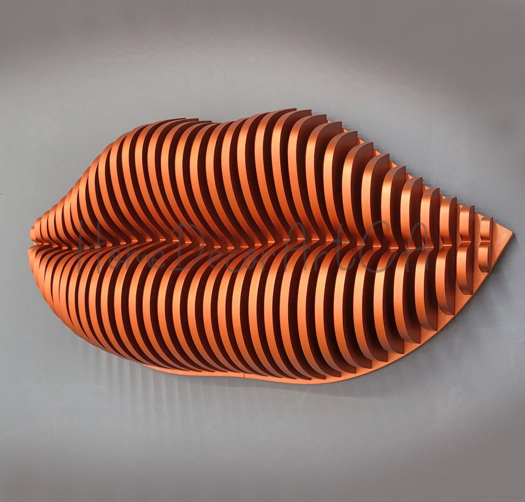 Parametric Lips 3D Wall Art Large Lips Wall Hangings Acrylic and Wood ...