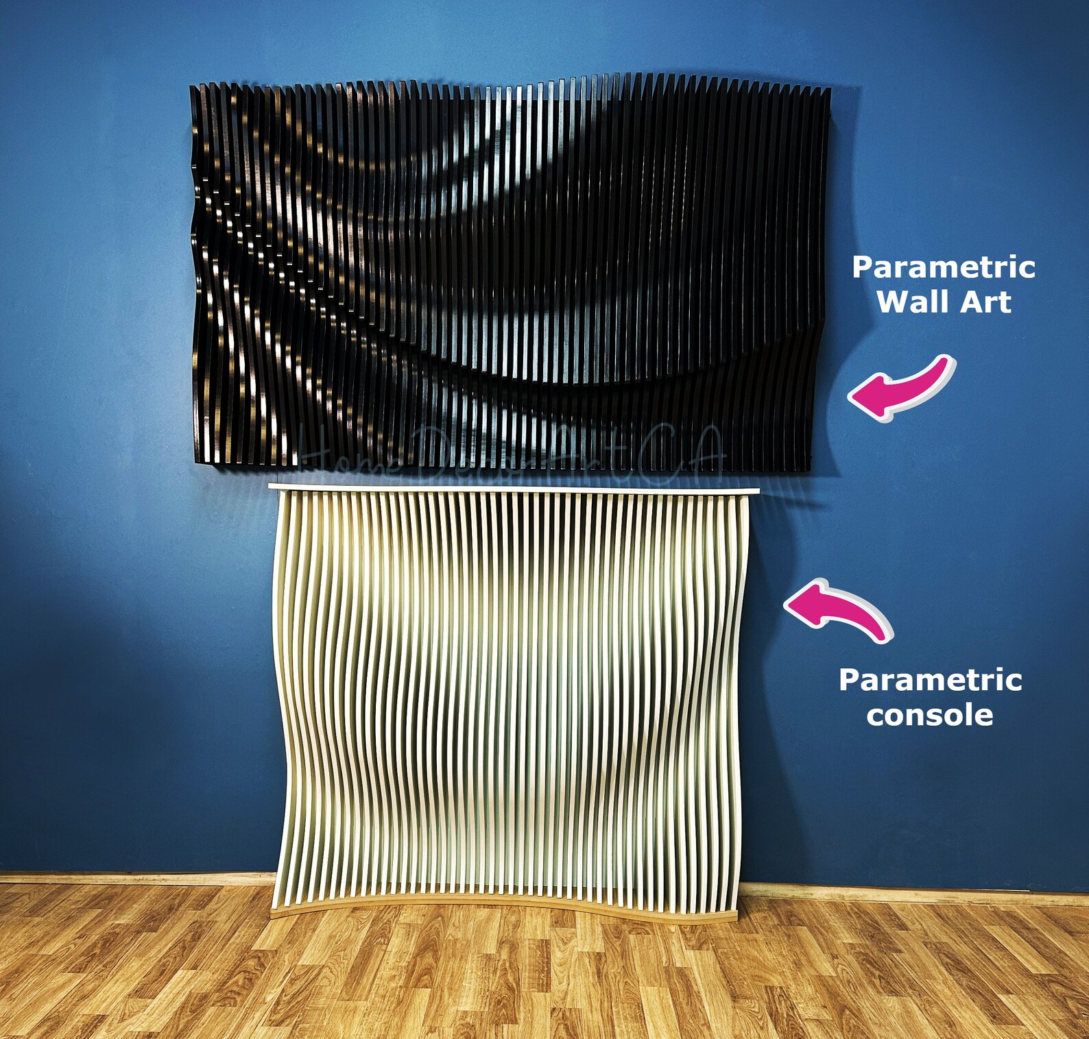 Parametric Console, Home Decorations | Wooden Parametric Decor ...