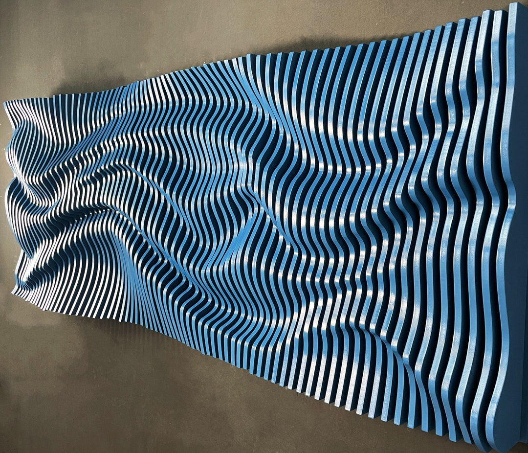 Wall Hangings Parametric Wood Wall Art Large Wall Decor - Etsy