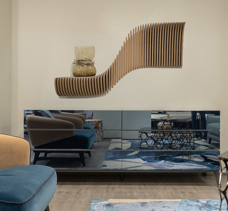 Parametric Wood Shelf | 3D Large Wall Hangings | Living Room ...