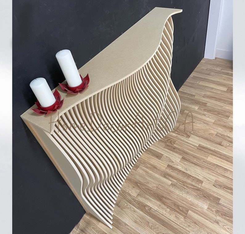 Modern Parametric Console Table: 3D Wood Decor - Etsy