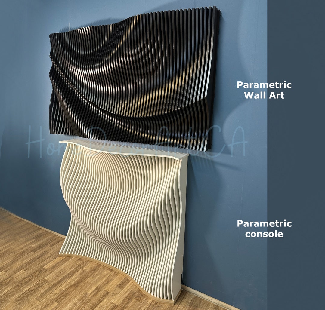 Parametric Decor | 3D Acoustic Panel Wall Art| Handcrafted Large Wall ...