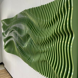 Wall Hangings Parametric Wood Wall Art Large Wall Decor - Etsy