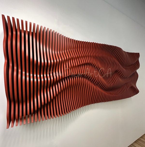 Parametric Wall Art Wood Wall Decor Parametric Design Wood Wall Art ...
