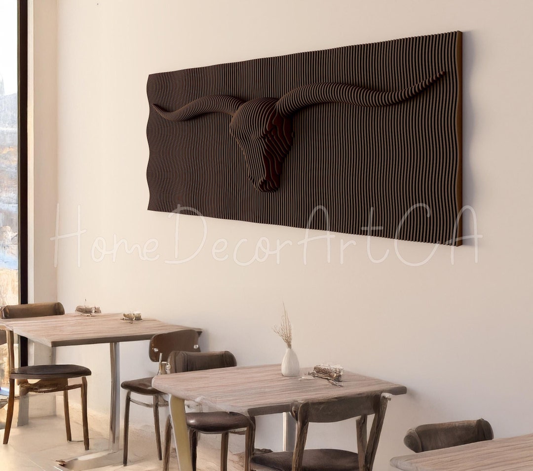 Bull Head Wall Art Parametric Wall Hangings - Etsy