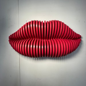 Parametric Stylish Lips 3D Wall Art Large Lips Wall - Etsy