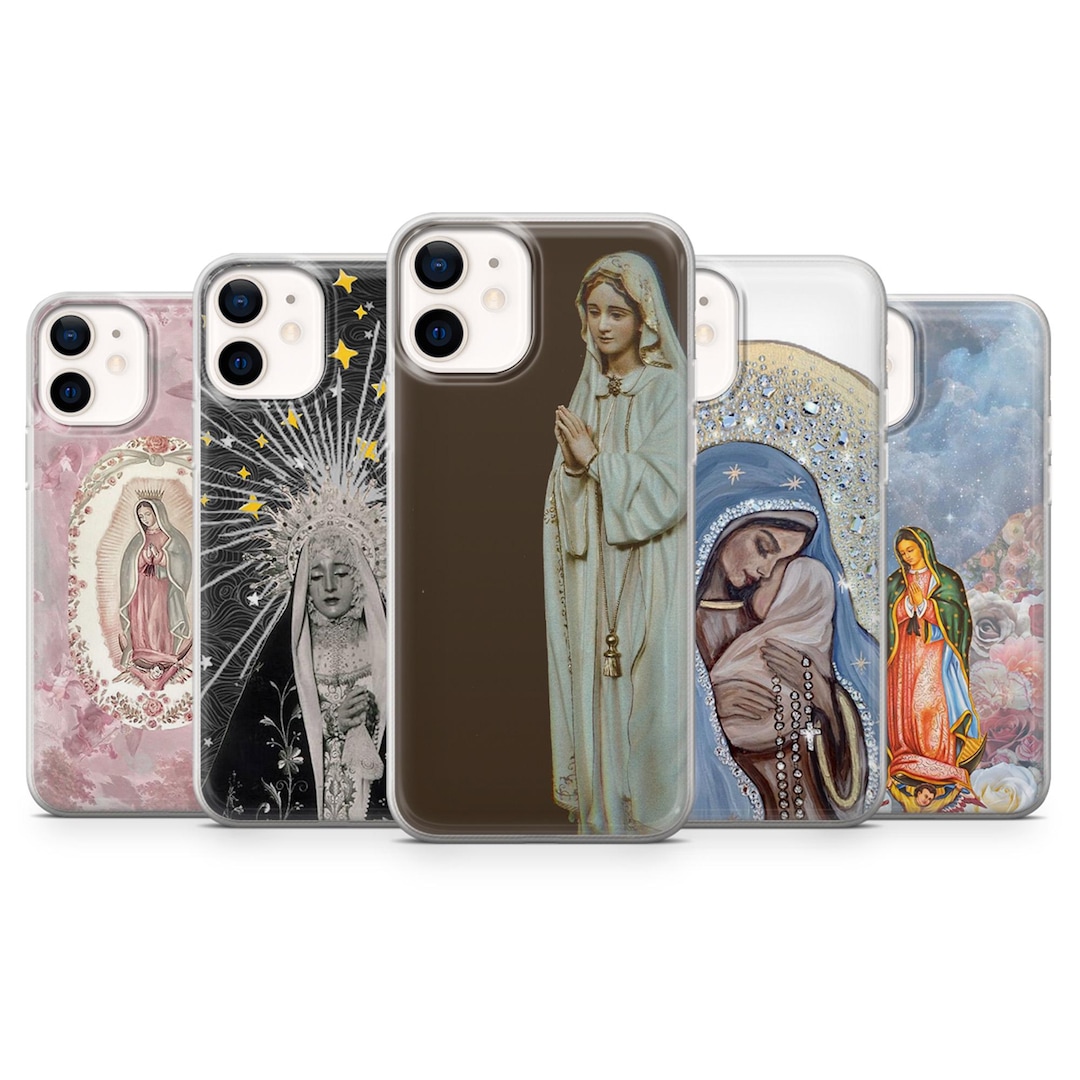 Virgin Mary Phone Case Mother Mary Religious Cover for iPhone 16, 15 ...