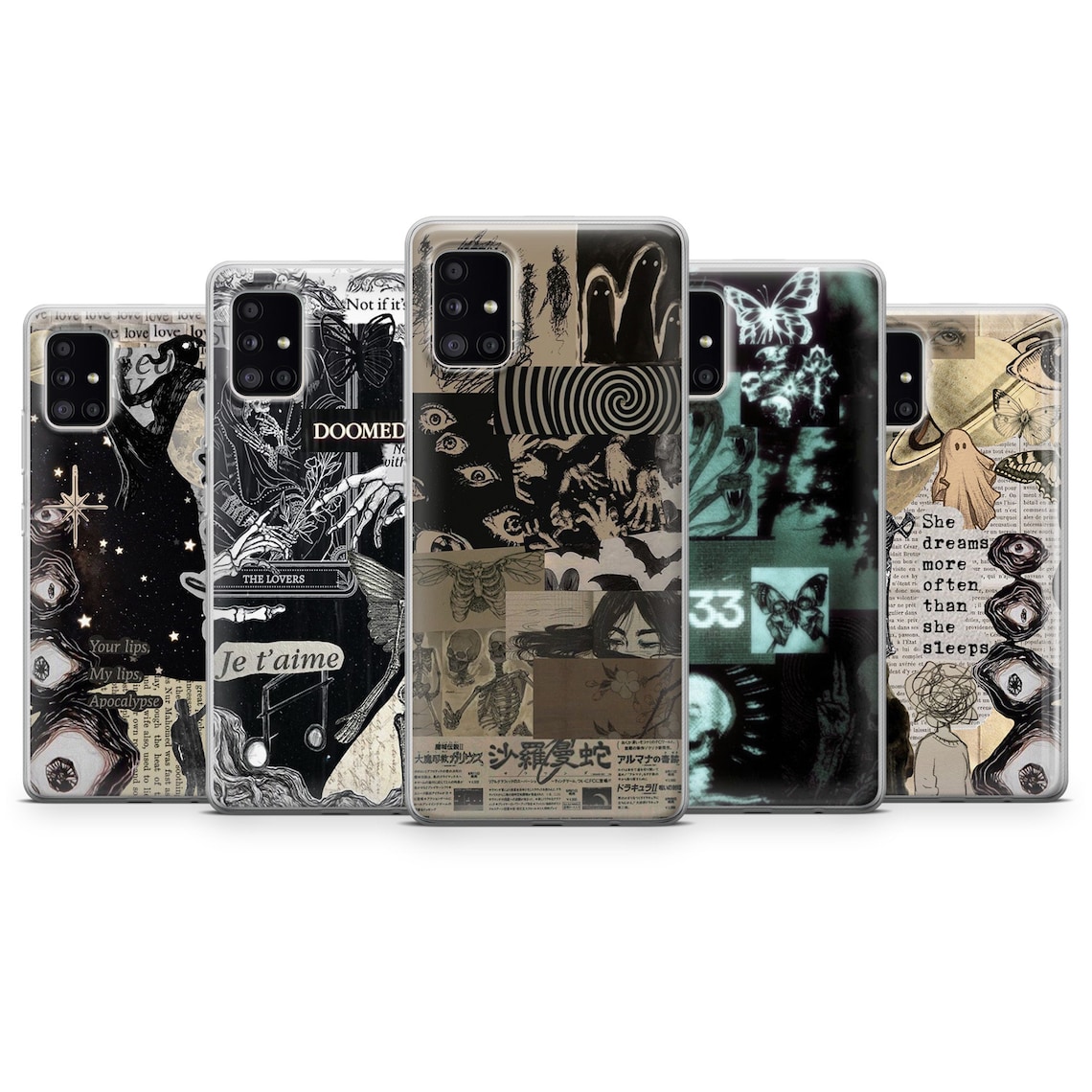 Grunge Punk Phone Case Edgy Cover for iPhone 17, 16, 15, 14, 13, 12 ...