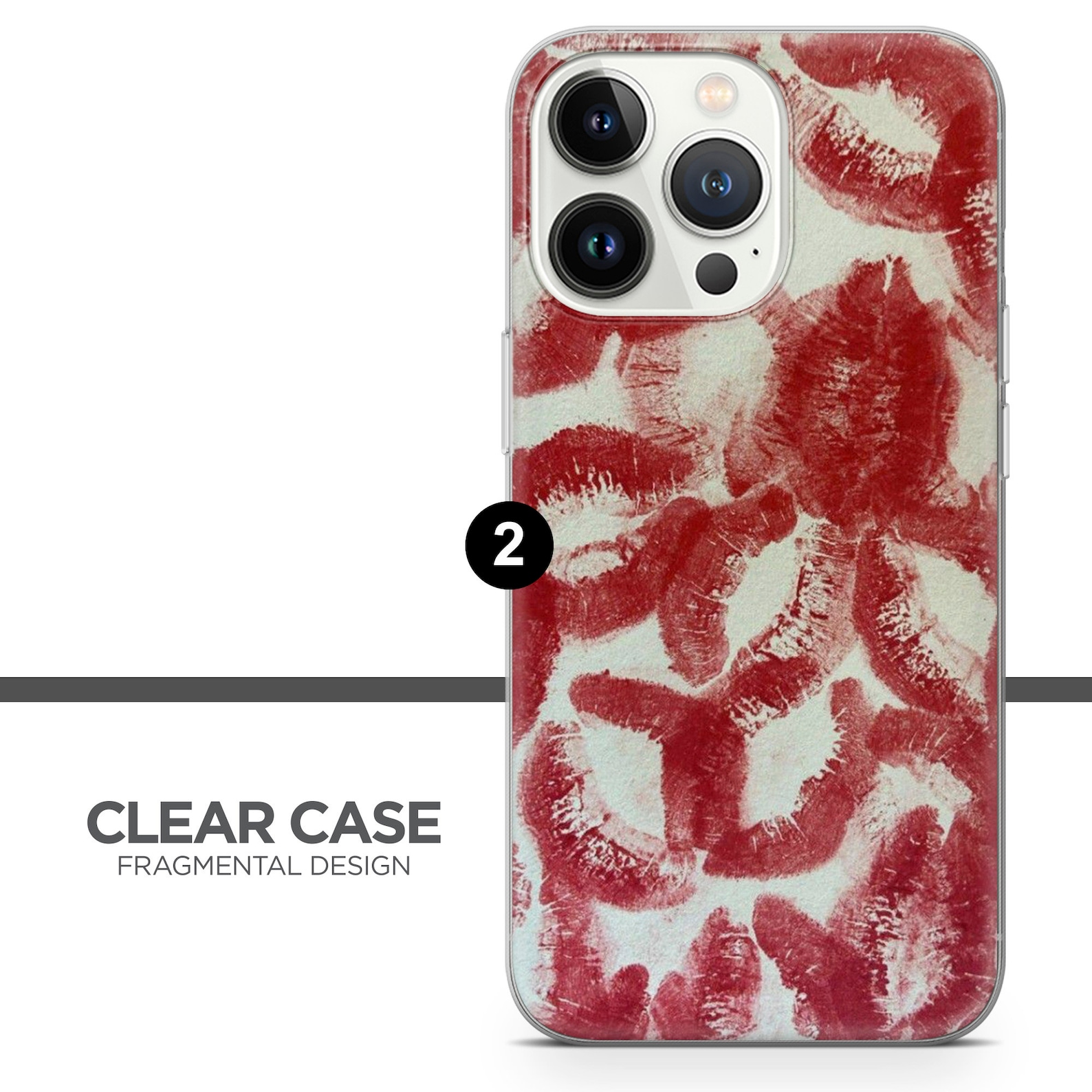 Red Lipstick Phone Case Kisses Lipgloss Cover for iPhone 16, 15, 14, 13 ...