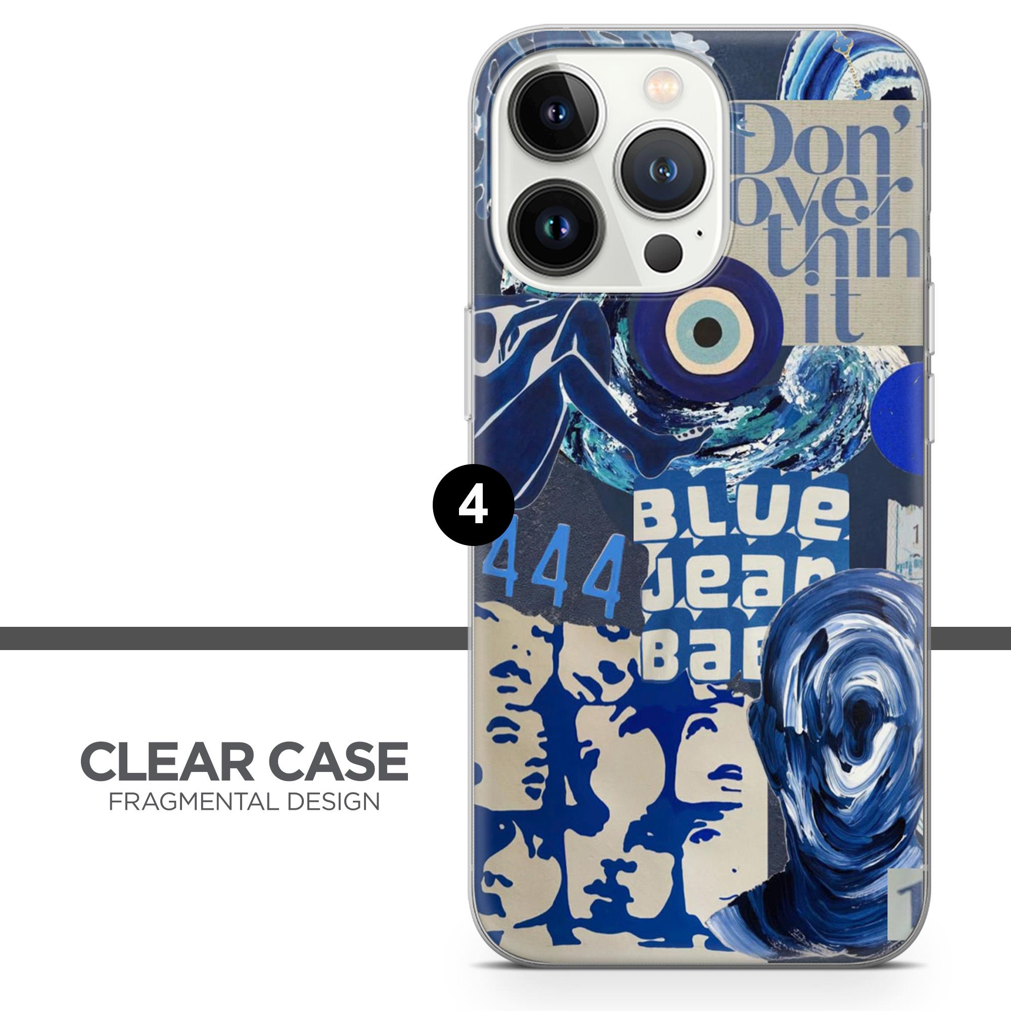 Navy Blue Phone Case Blue Aesthetic Royal Blue Cover for iPhone 16, 15 ...