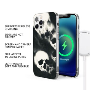 Skeleton Bones Phone Case Creepy Skull Cover for iPhone 16, 15, 14, 13 ...