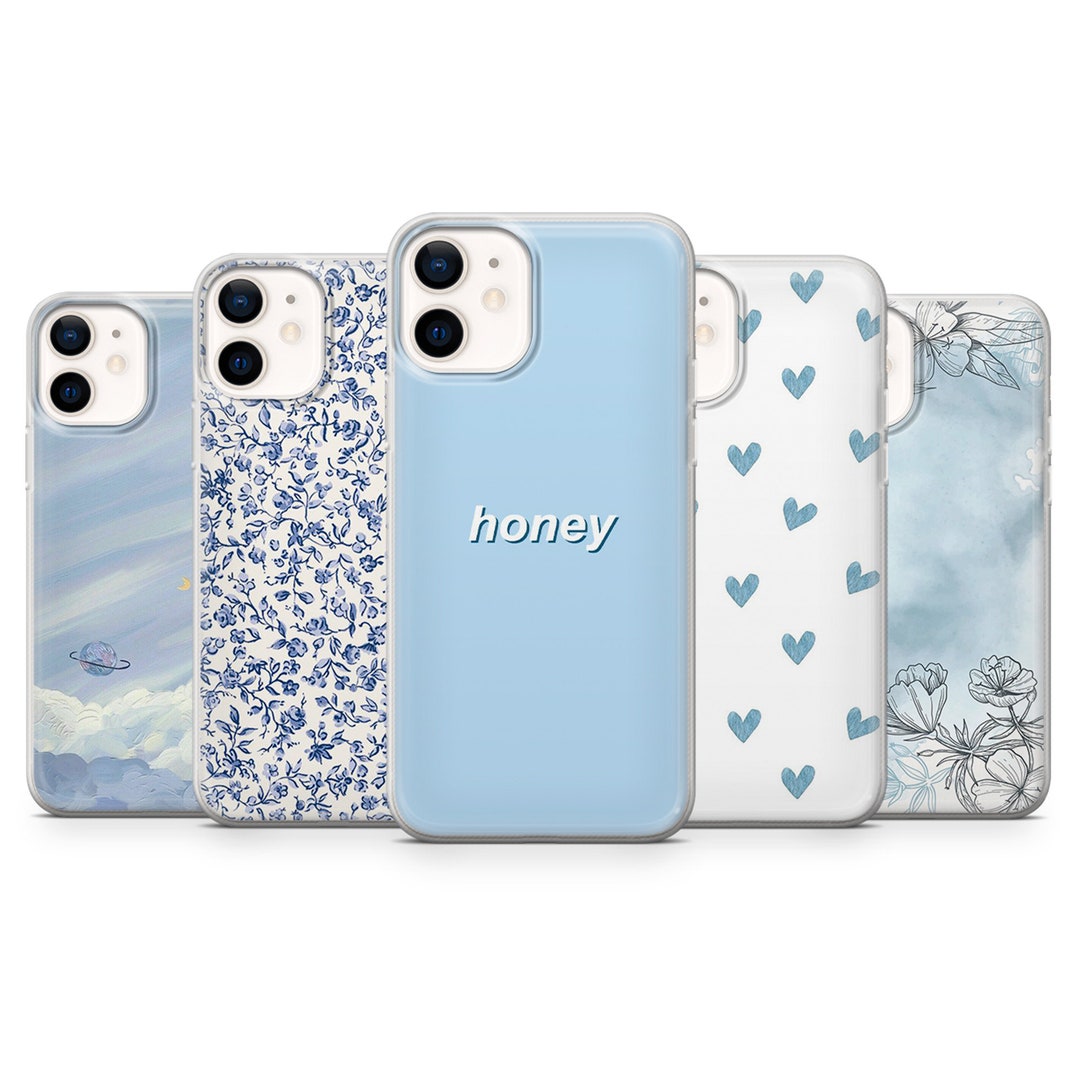 Pale Blue Phone Case Soft Blue Serene Cover for iPhone 16, 15, 14, 13 ...