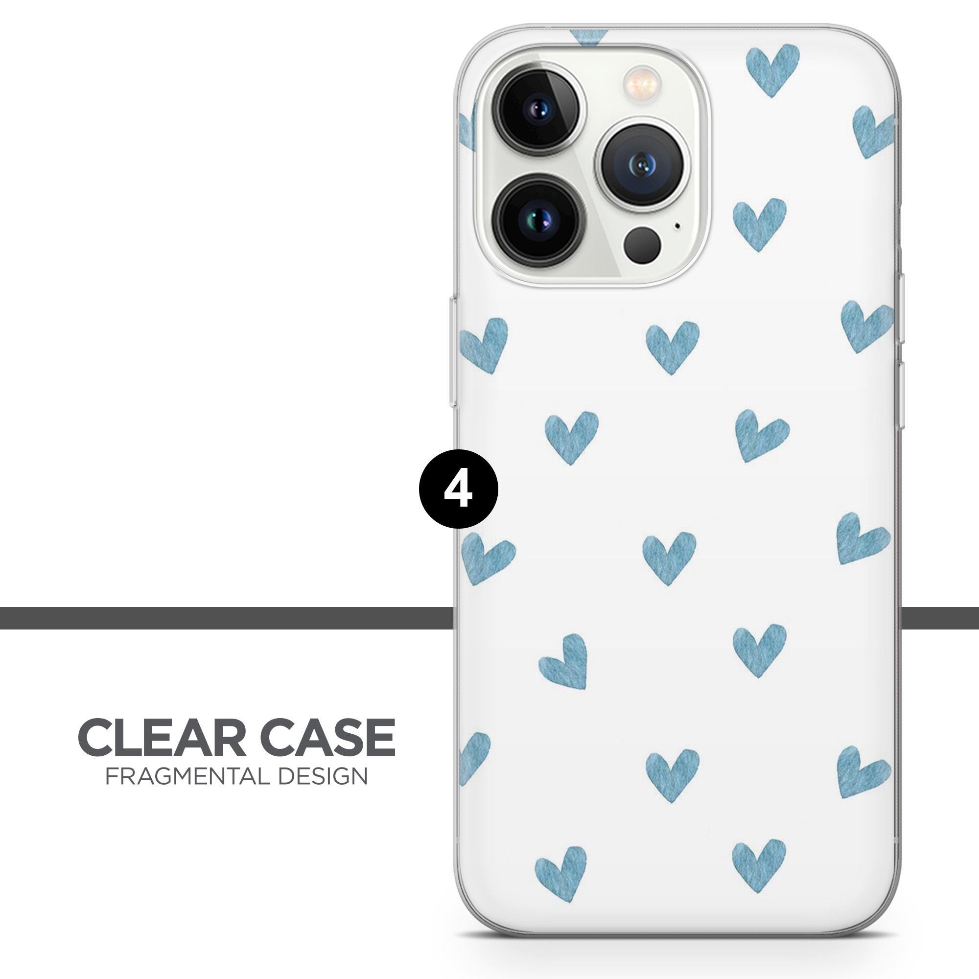 Pale Blue Phone Case Cute Soft Pastel Blue Cover for iPhone 16, 15, 14 ...