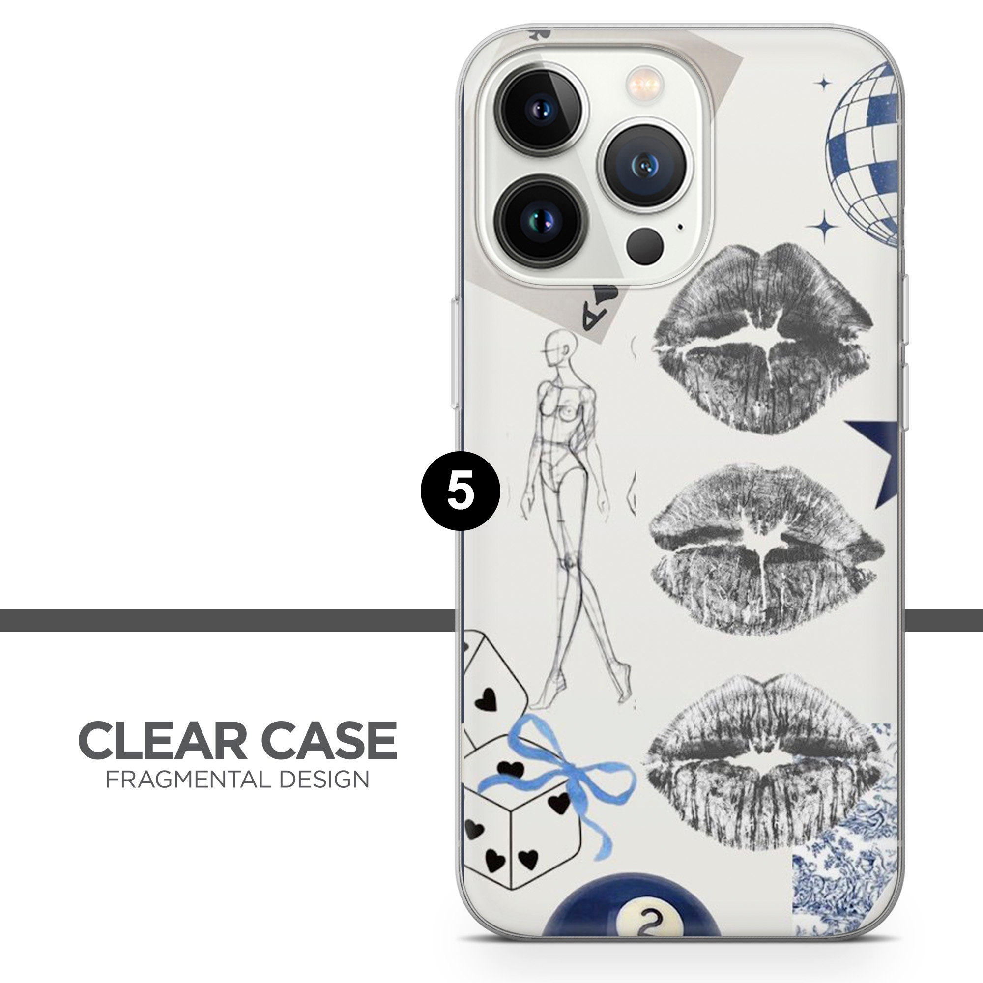 Navy Blue Phone Case Dark Blue Cover for iPhone 16, 15, 14, 13, 12, 11 ...