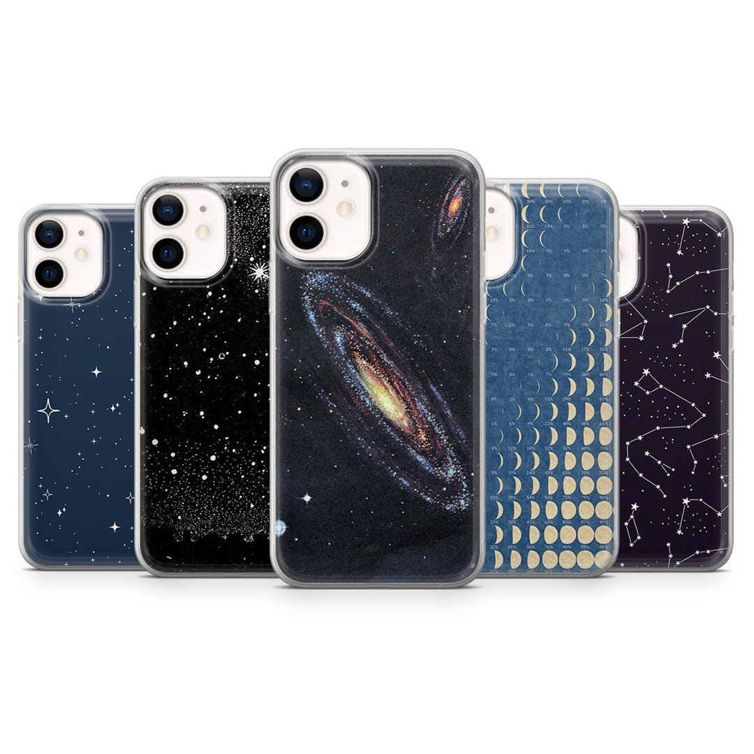 Astronomy Stars Phone Case Retro Galaxy Cover for iPhone 16, 15, 14, 13 ...