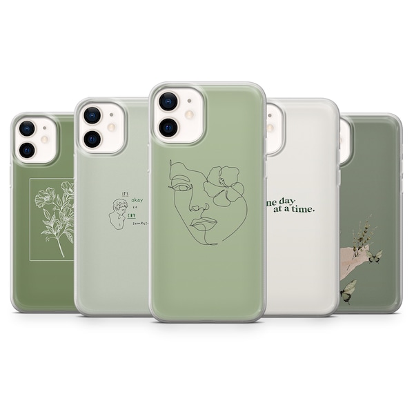 iPhone 12 Phone Case Green Aesthetic - Etsy