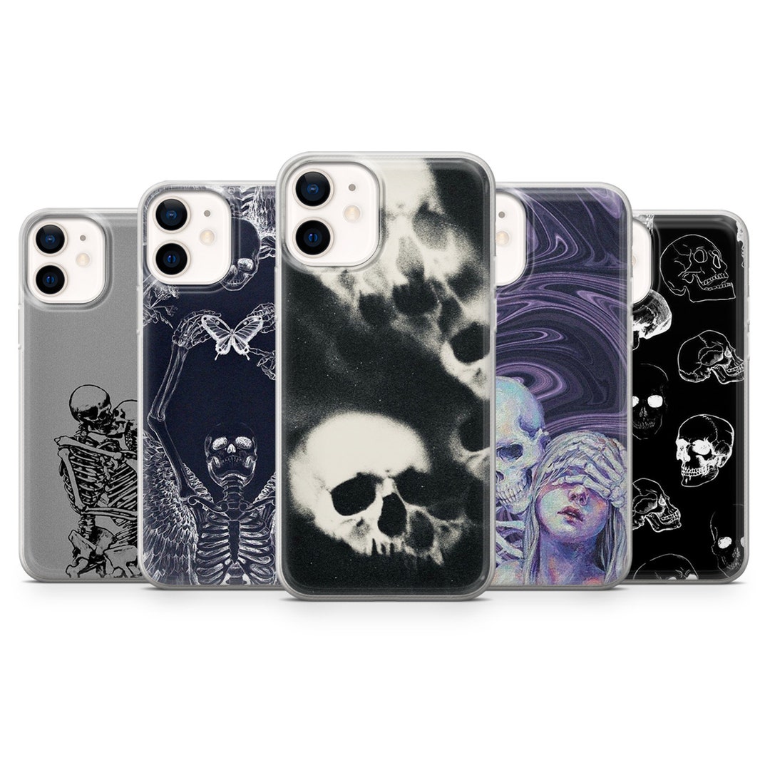 Skeleton Bones Phone Case Creepy Skull Cover for iPhone 16, 15, 14, 13 ...