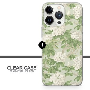 Sage Green Phone Case Flower Bouquet Cover for iPhone 16, 15, 14, 13 ...