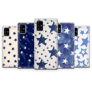 Blue Stars Phone Case Night Sky Universe Cover for iPhone 16, 15, 14 ...