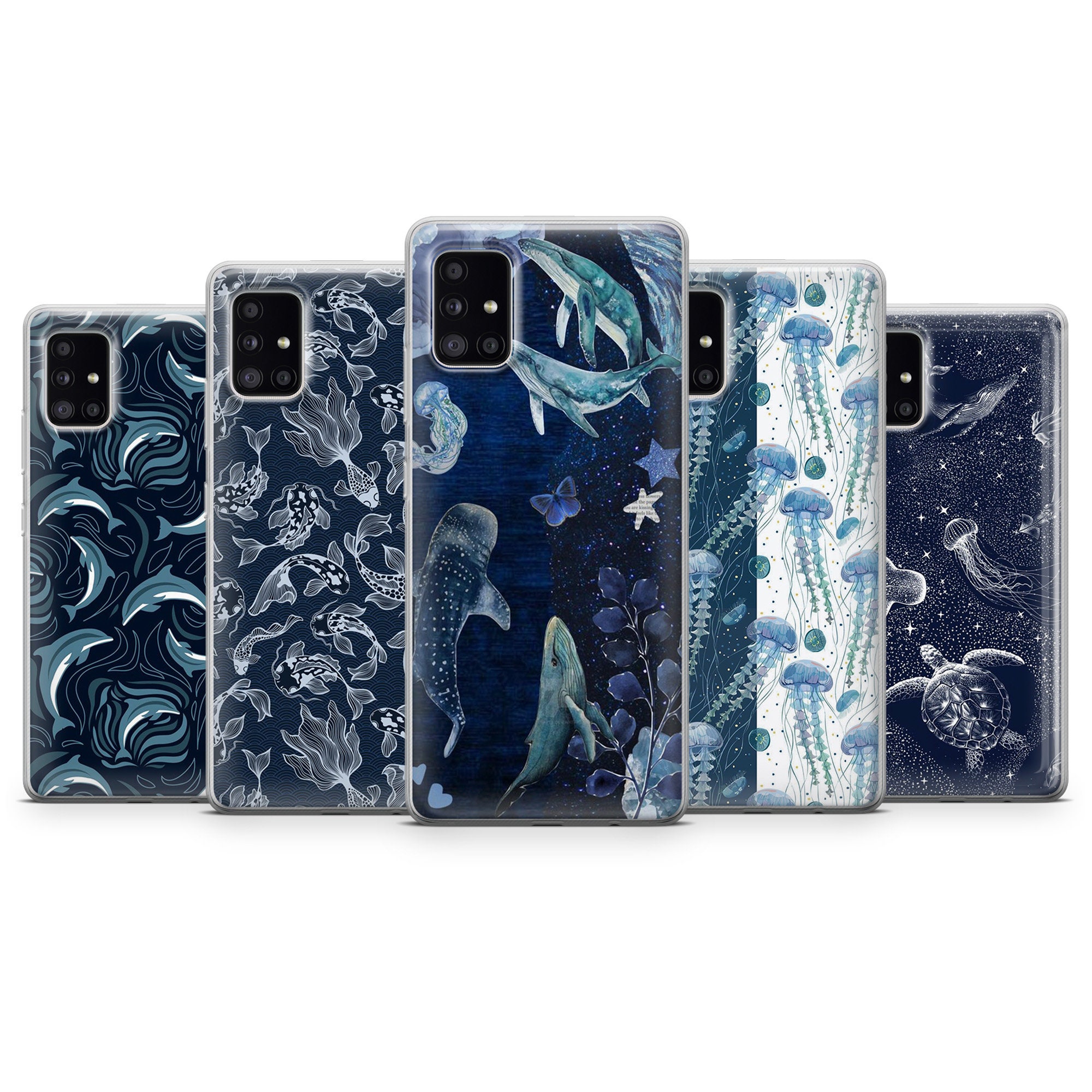 Underwater World Phone Case Sea Creature Cover for iPhone 16, 15, 14 ...