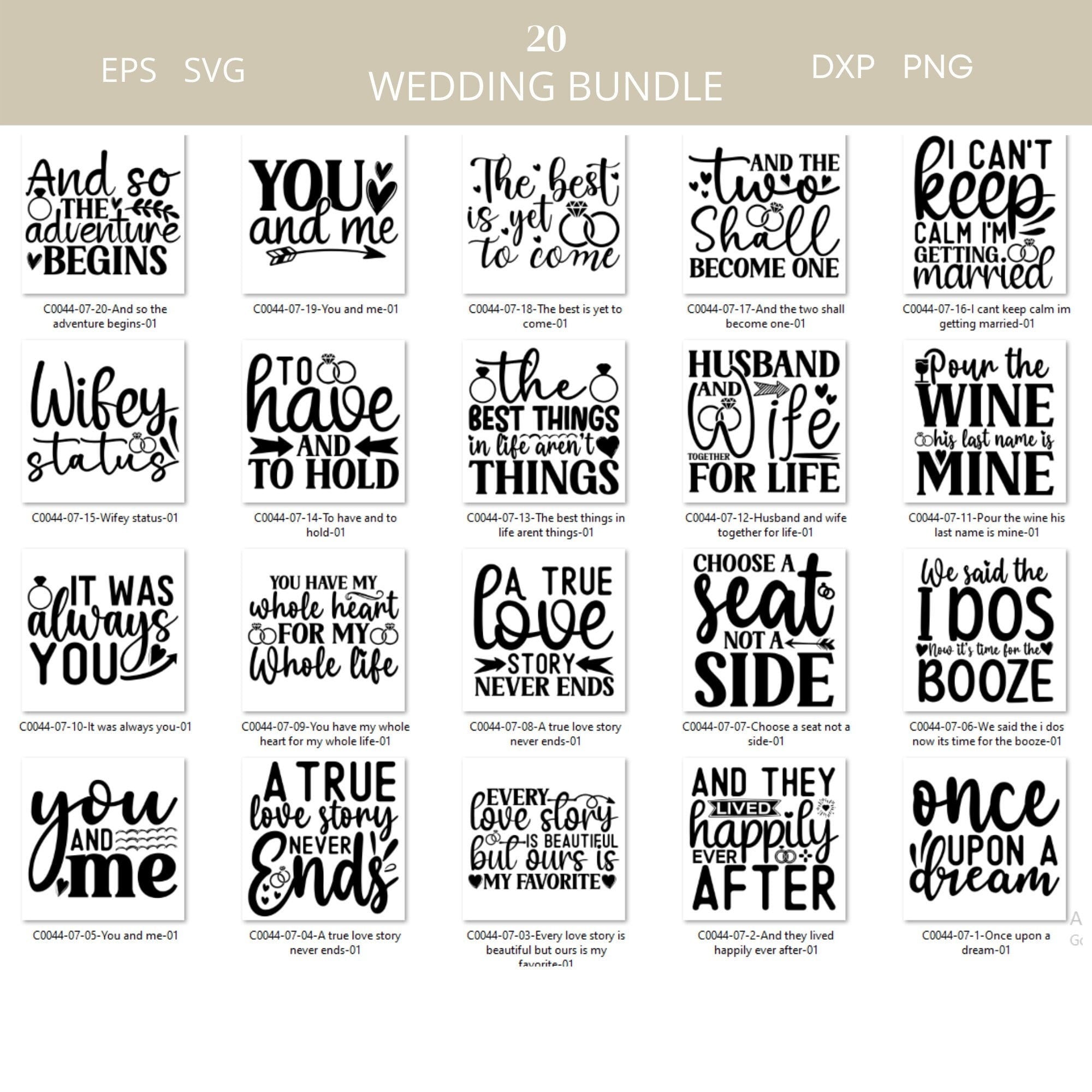 Wedding Svg Bundle Love Svg Bundle Wedding Quotes Svg Wedding Cricut