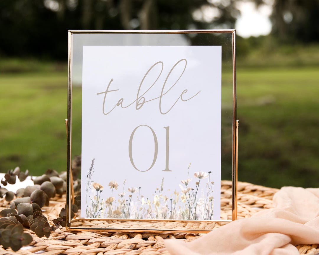 Table Numbers, Custom Table Numbers, Editable Table Numbers, DIY Table ...