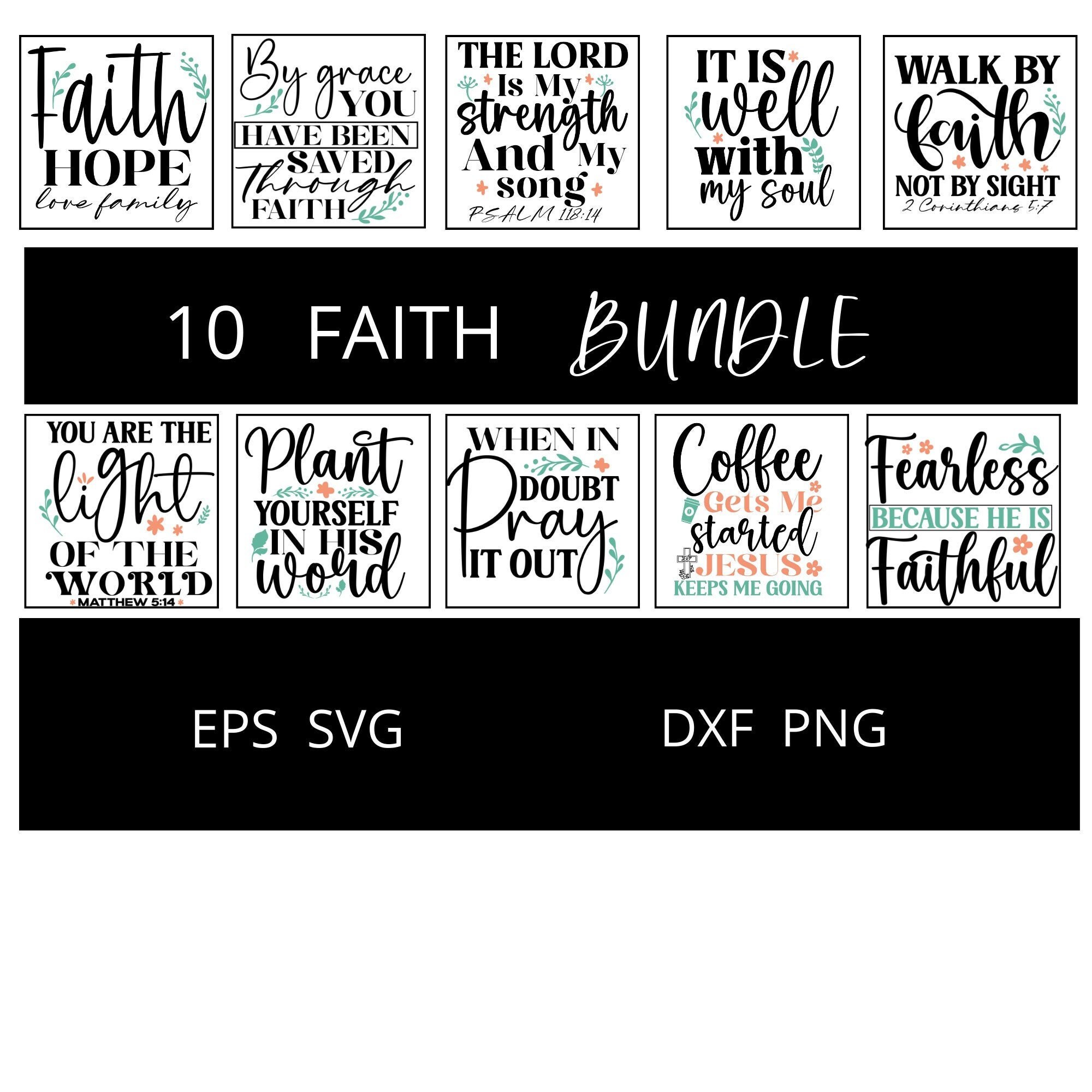 Faith SVG Bundle, Faith, Religion Svg Bundle, Scripture Quotes Svg ...
