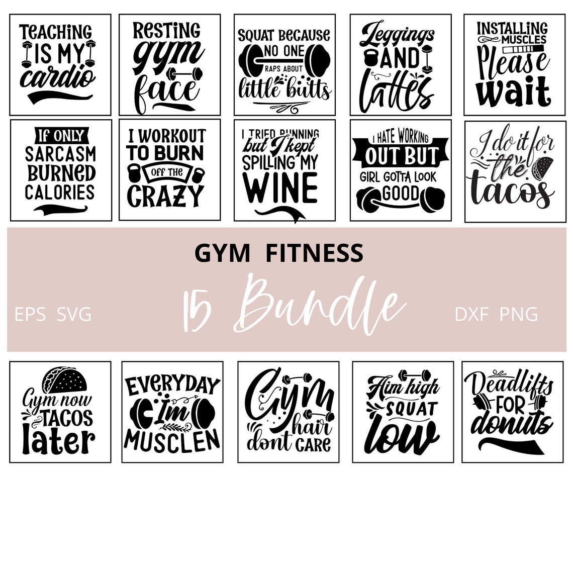 Gym Svg, Fitness Svg, Work Out Svg, Weights Svg, Cricut Svg, Exercise ...