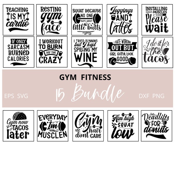 Gym Svg Fitness Svg Work Out Svg Weights Svg Cricut Svg - Etsy UK