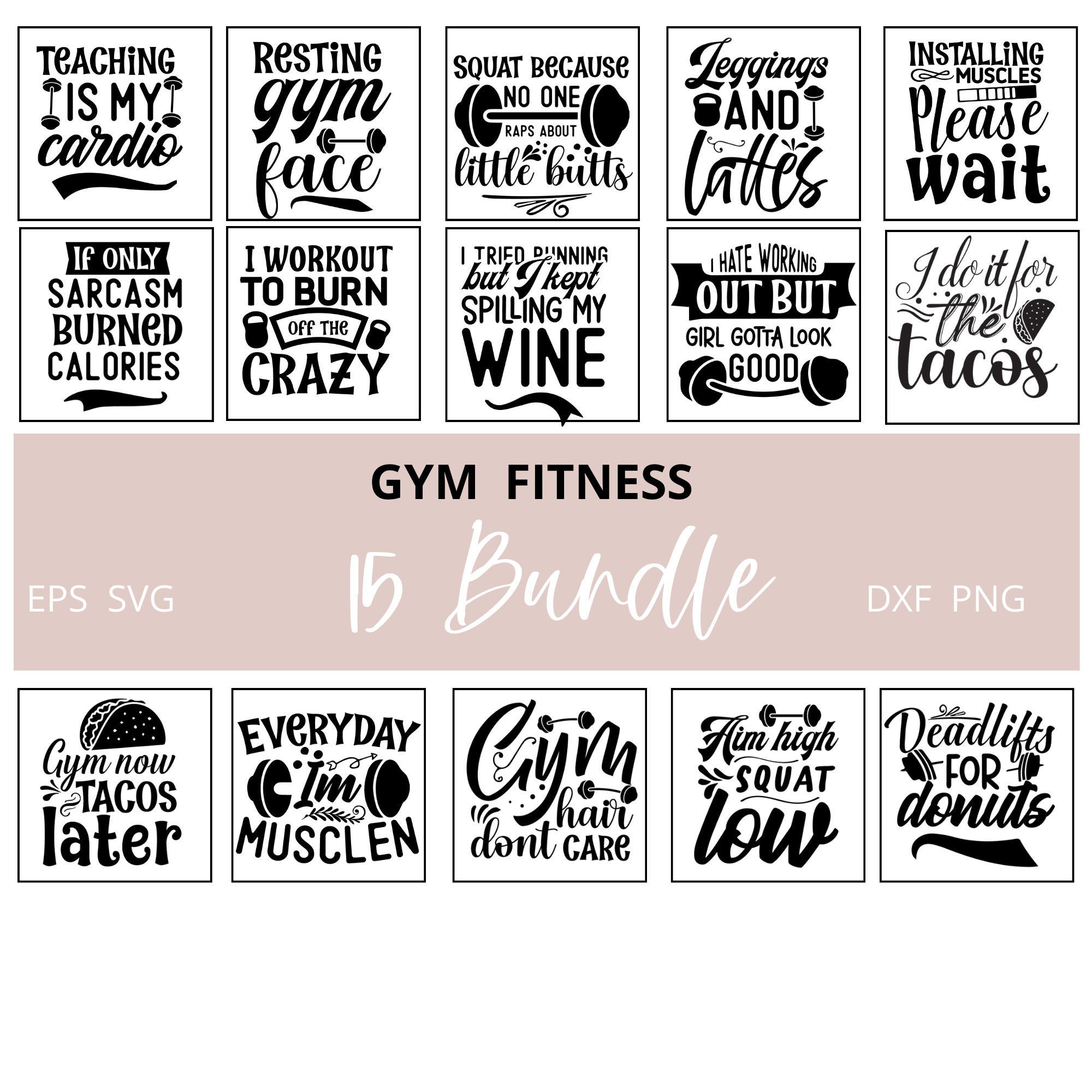 Gym Svg, Fitness Svg, Work Out Svg, Weights Svg, Cricut Svg, Exercise ...