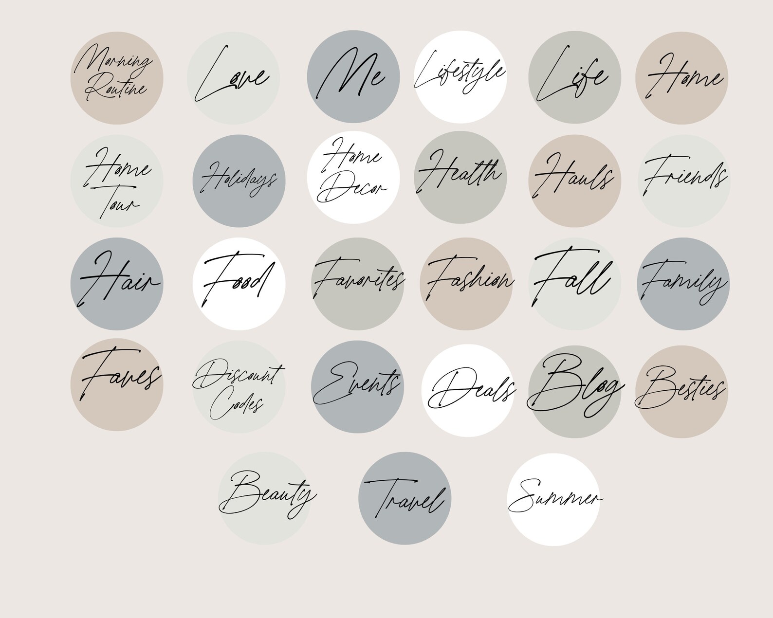 Minimalist Instagram Highlight Covers, Sage Green Lifestyle Highlight ...