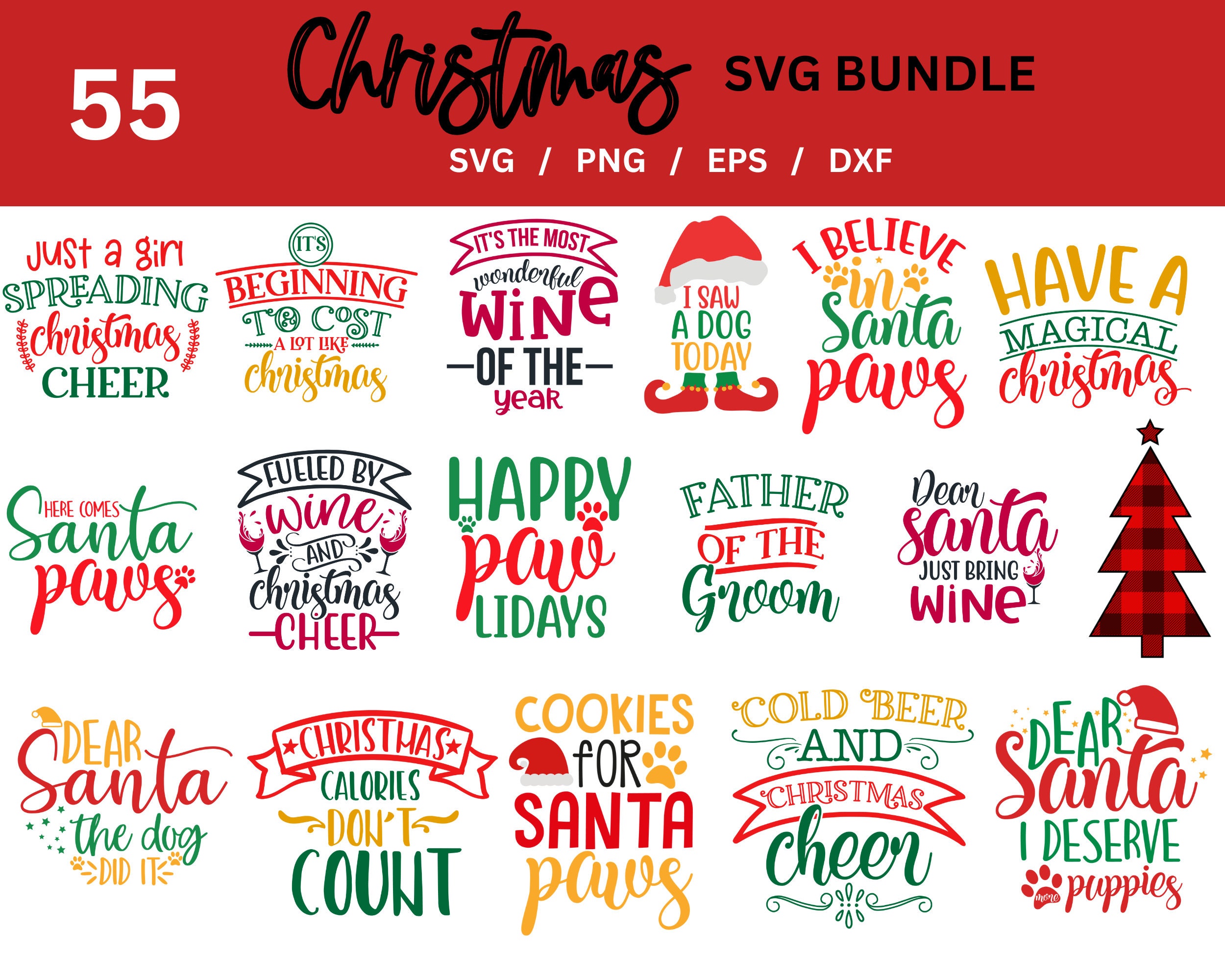 Christmas SVG Bundle, Cut Files, Cricut, Svg Files, Christmas Sign ...